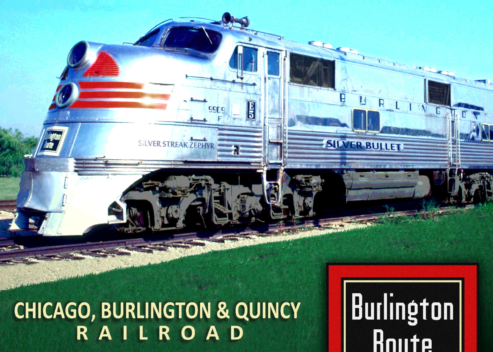 Silver Streak Zephyr Burlington Railroad Poster New Retro Train Art ...