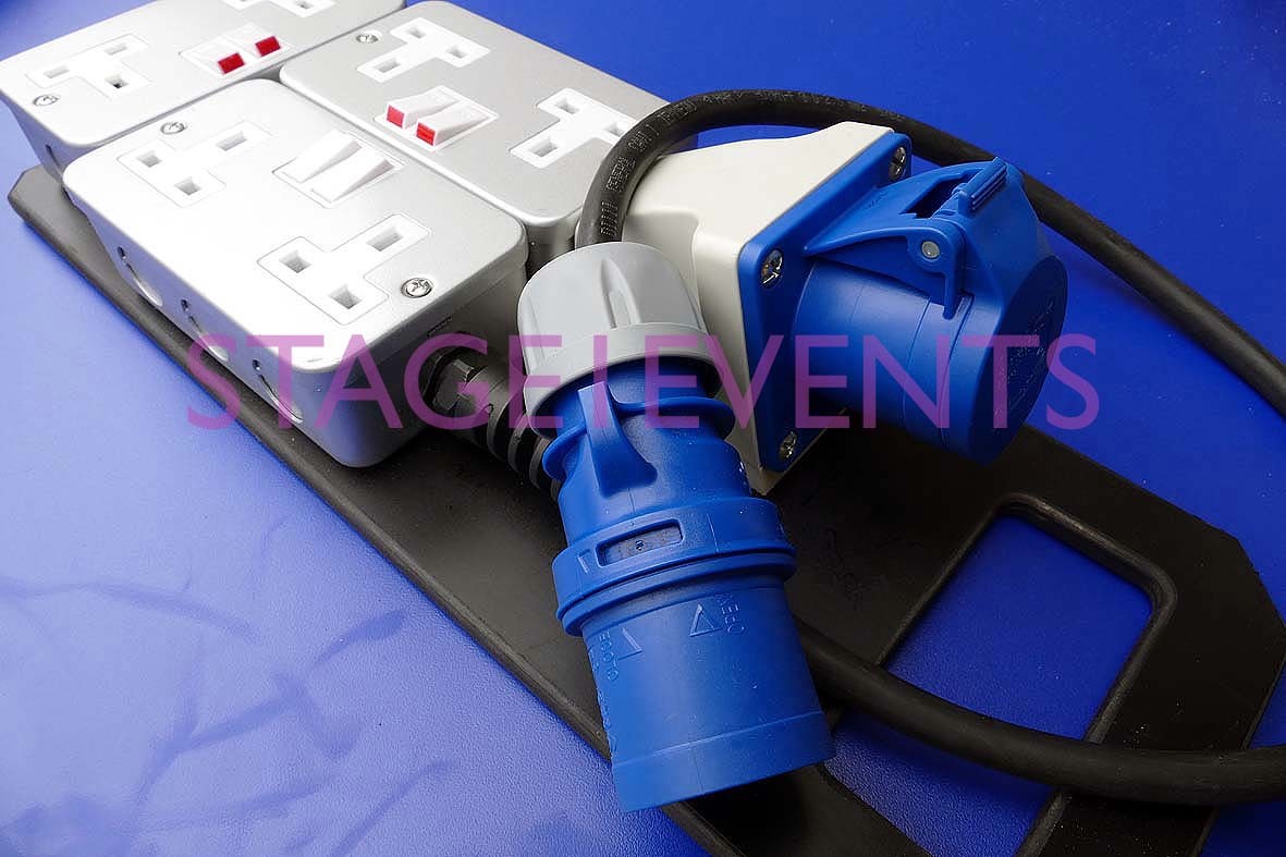 Stage Power Event Film Distro 16A Ceeform Cable In/16A Chassis LoopOut ...