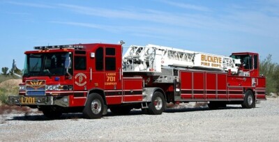 Buckeye, AZ - Pierce Quantum tiller ladder truck TDA - fire apparatus ...