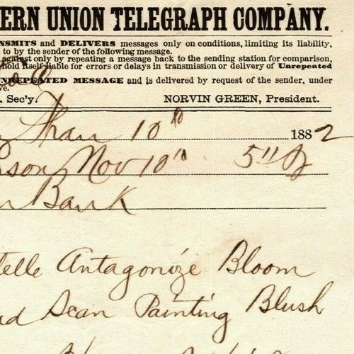 Scarce Vintage 1882 Western Union Telegraph - Bought "100 Argenta 30c ...