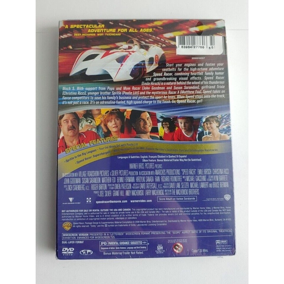 Speed Racer (DVD, 2008, Widescreen) NEW-Ships Same Business Day ...