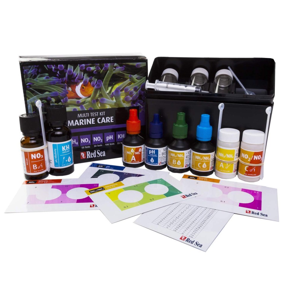 Red Sea Marine Care Multi Test Kit for Marine and Reef Aquariums ...