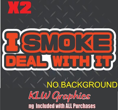 I Smoke Decal Sticker Car Turbo Diesel Truck Crew Cab 6.6 6.7 Funny Cig ...