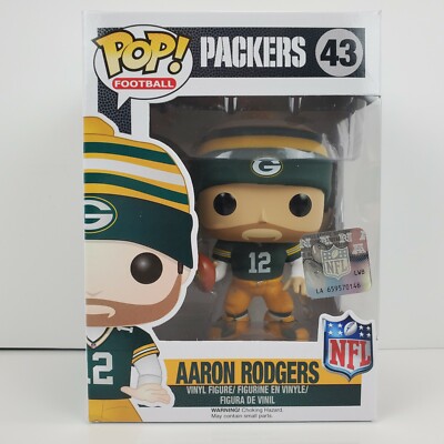 Funko POP! NFL Aaron Rodgers Figure Green Bay Packers Football Wave 3 ...