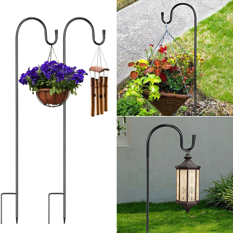4/8 Shepherd Crook Hooks 1M For Garden Bird Feeder Plant Basket ...