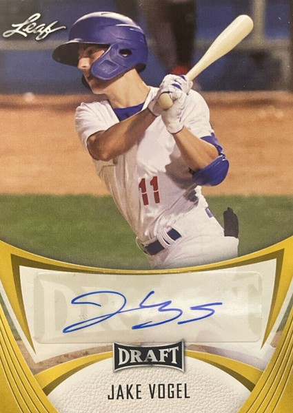 2021 Leaf Draft - Base Autographs Gold #BA-JV1 Jake Vogel (AU, RC) for ...