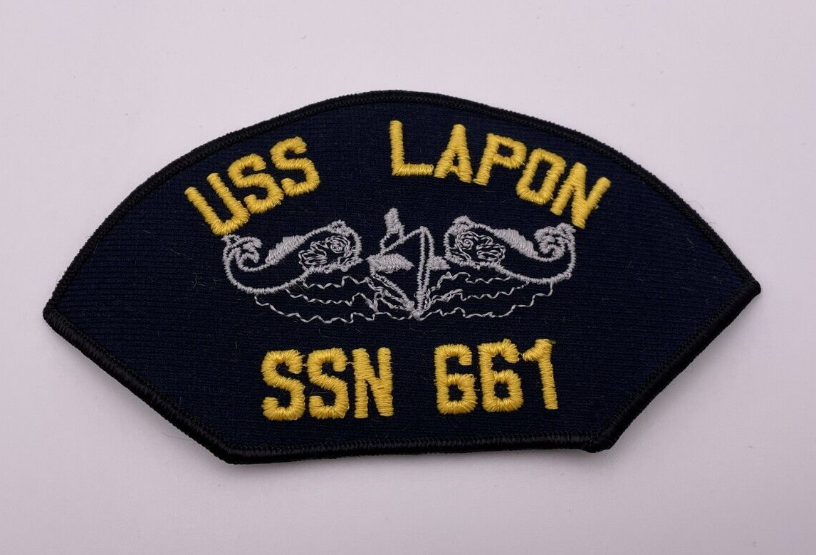 2 USS Lapon SSN 661 Attack Submarine Patch Patches Navy USN US Military ...