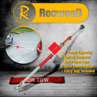 2 Tonne Tow Bar Towing Pole Recovery Spring Loaded Damper Car Van ...