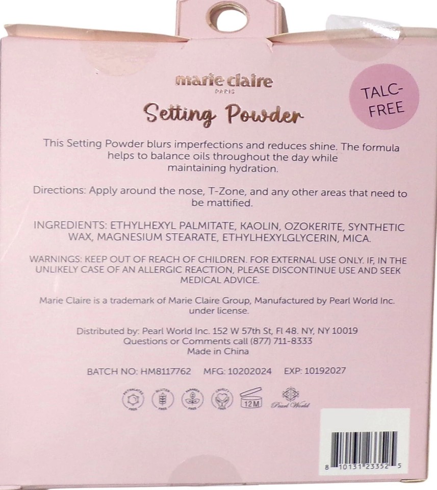 MARIE CLAIRE FLAWLESS FINISH SETTING POWDER NIP | eBay