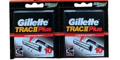 LOT OF 2 Gillette Track Trac II PLUS Razor Blade Shaver Refills | eBay