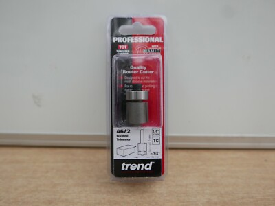 TREND PROFESSIONAL 46/2X1/4TC 3/4" GUIDED TRIMMER ROUTER CUTTER BIT 1/4 ...
