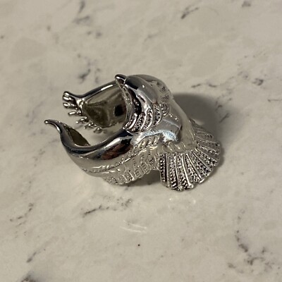 925 Sterling Silver Ring US size 6.75? 7? Eagle Hawk Bird Amulet Ring ...