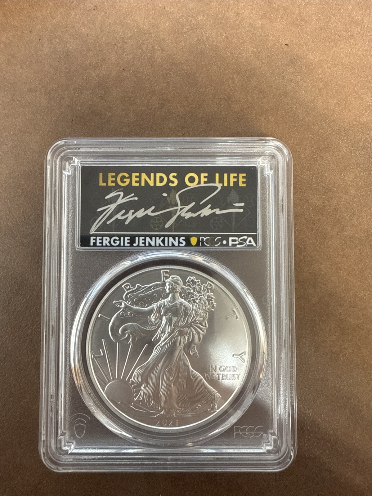 2021 Silver Eagle T-1 PCGS MS70 First Production Fergie Jenkins Legends ...