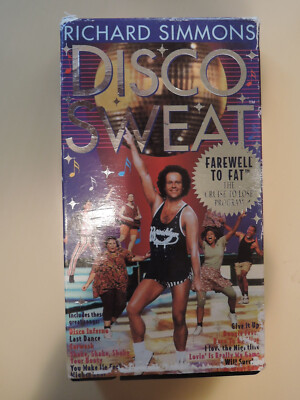 Richard Simmons Disco Sweat (VHS, 1994) 70 minutes Aerobics Workout ...
