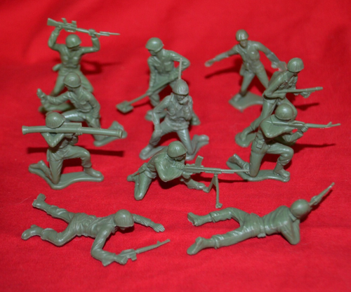 Vintage Army Men Tim Mee Vietnam Era Olive Green 11 Poses | eBay