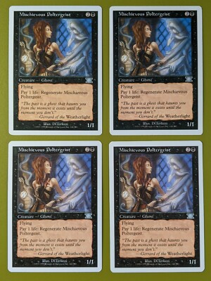 Mischievous Poltergeist x4 Classic Sixth Edition 6th 4x Magic the ...