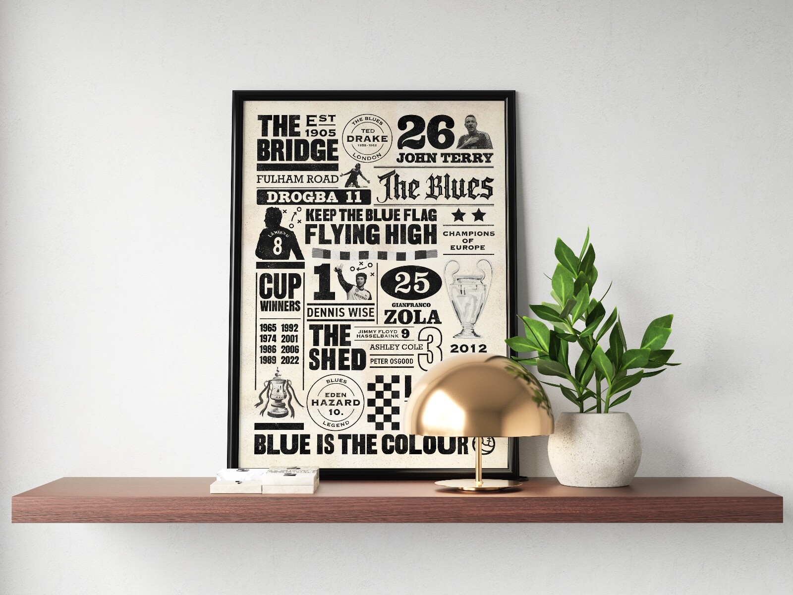 Chelsea Retro Print | Chelsea Vintage Poster | Chelsea Gift | Print ...