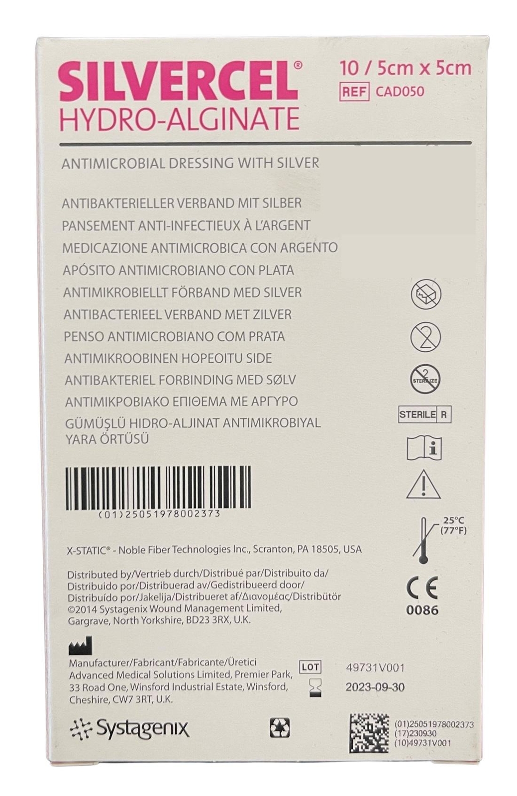 Silvercel Hydro-Alginate Dressing 5Cmx5Cm 10pcs New | eBay