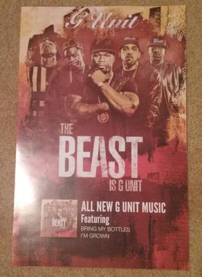 G Unit - The Beast is G Unit US 11 x 17" US promo poster VG+ condition ...