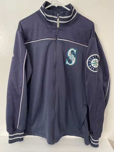 Seattle Mariners Majestic MLB Authentic Full Zip Jacket Men's Navy Size ...