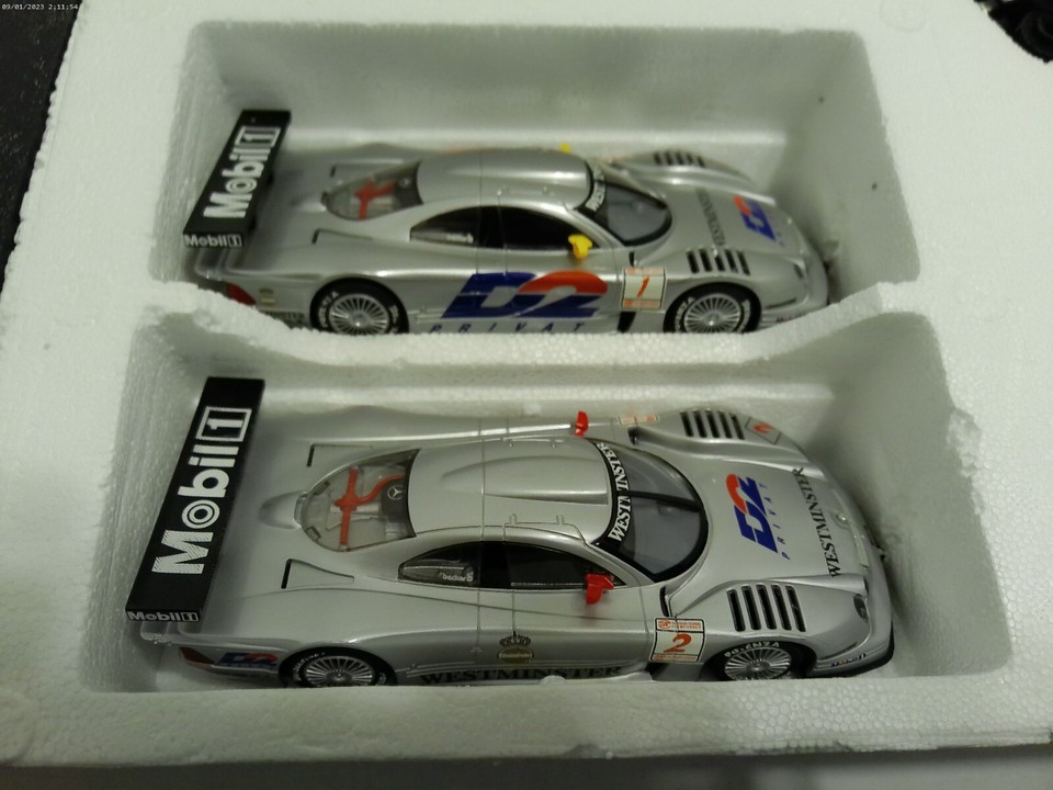 Scalextric 1/32 Le Mans 24 Hr. Mercedes CLK GT Slot Car Racing Set ...