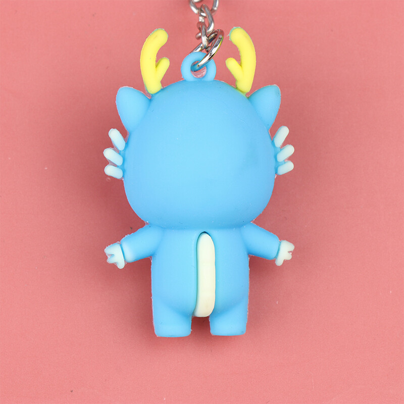 1Pc New Year Cute Dragon Keychains Decors Chinese Dragon Year Key Chain ...