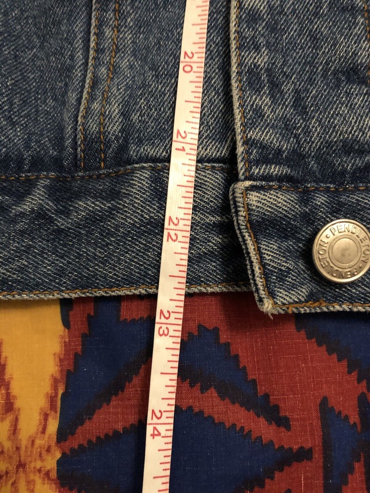 VTG Pendleton Aztec Southwest Denim Wool Vest Size M Womens Pink Blue ...