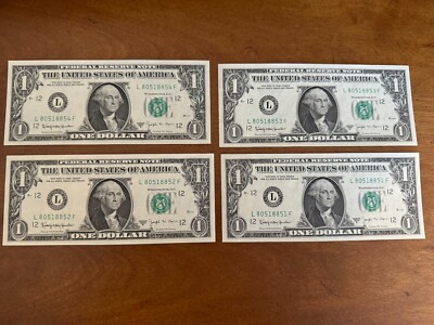 1963 $1 FRN Barr Note Dollar Consecutive (lot of 4) Unc/Crisp | eBay
