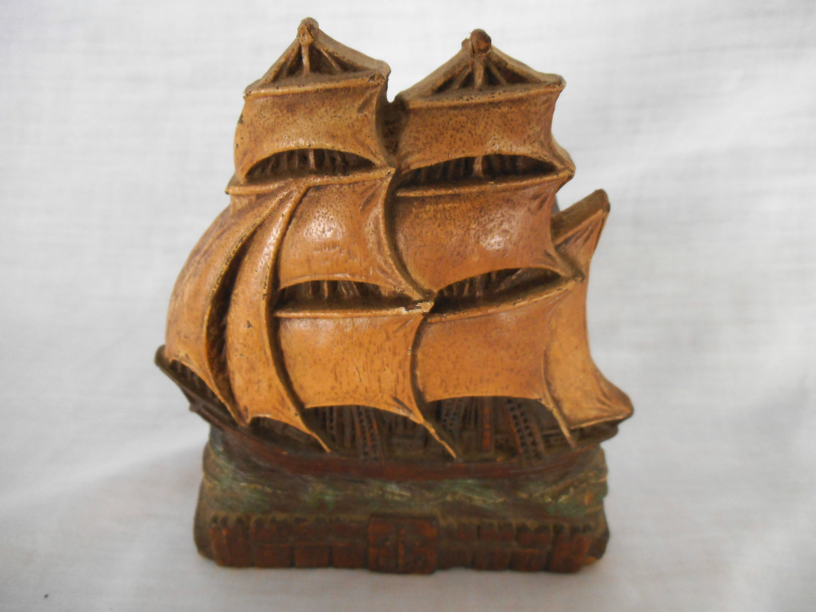 Vintage Syroco Swank Nautical Sails Sailboat * Unique Brush Holder | eBay