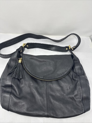 Onna Ehrlich Black Pebble Leather Rachel Large Hobo Satchel Shoulder Bag hobo | eBay