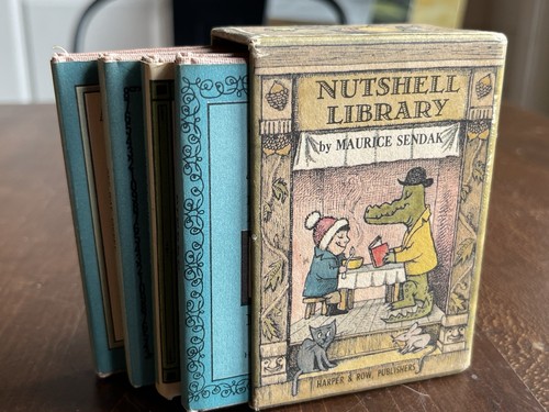 Nutshell Library by Maurice Sendak 1962 4 Mini Books Box Set Dust ...