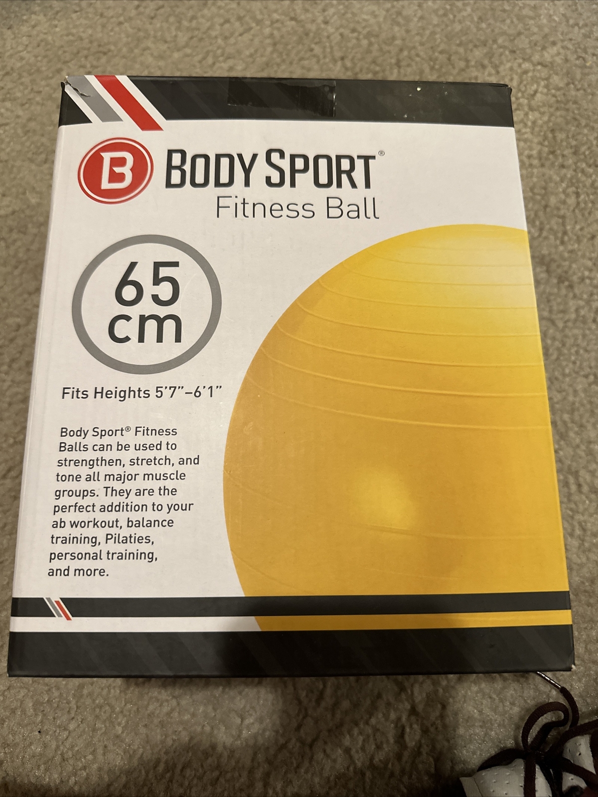 Body Sport 65 cm Medium Fitness Ball Latex Free Exercise Ball | eBay