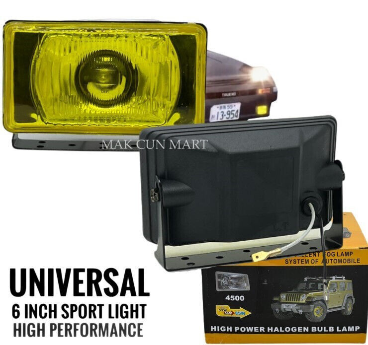 Universal Fog Spot Light YELLOW 12V 55W White Adjustable KE70 AE86 FREE ...