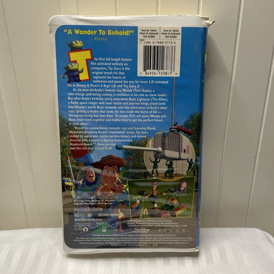 Disney Pixar Toy Story (VHS, 2000, Special Edition Clam Shell Gold ...