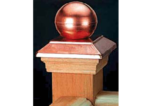 VC9 Post Cap Victoria Real Ball Copper Western Red Cedar - suit 90-94mm ...