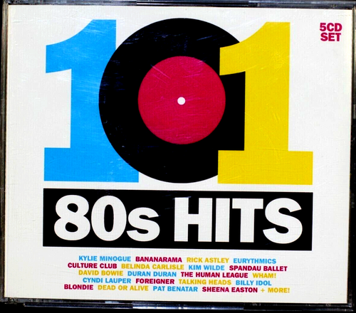 101 80s Hits Various 1980's 5 CD Box Set Kylie Duran Bowie A-ha OMD ...