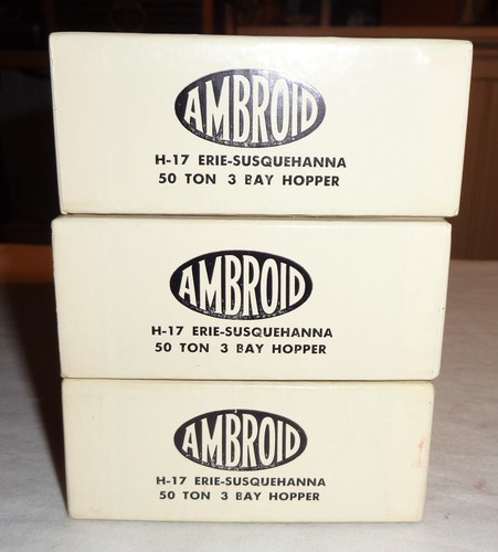 HO Scale Ambroid H-17 Erie Susquehanna 50 ton 3 Bay Hopper Kits x 3 | eBay