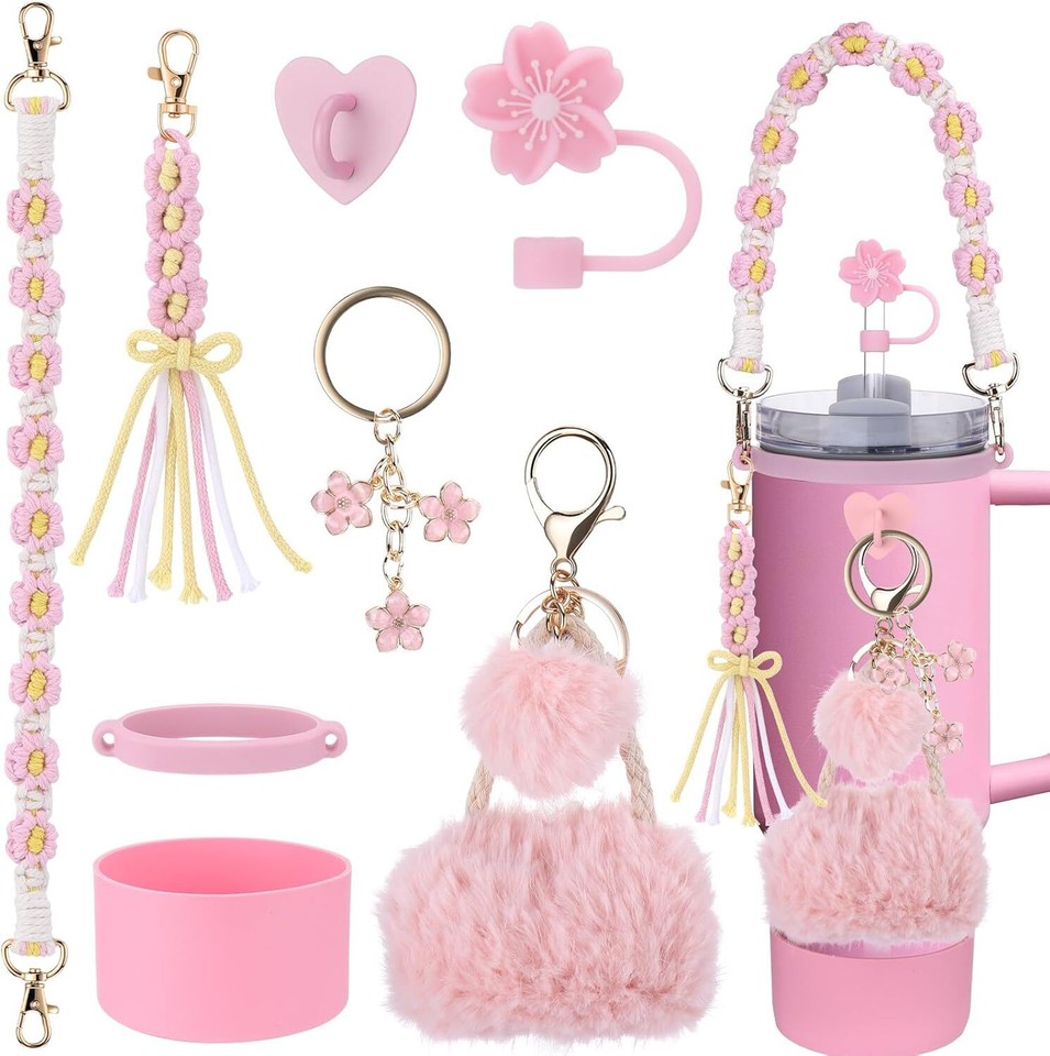 8PCS Cup Accessories Set for Stanley Cup 20oz 30oz 40oz Tumbler with ...