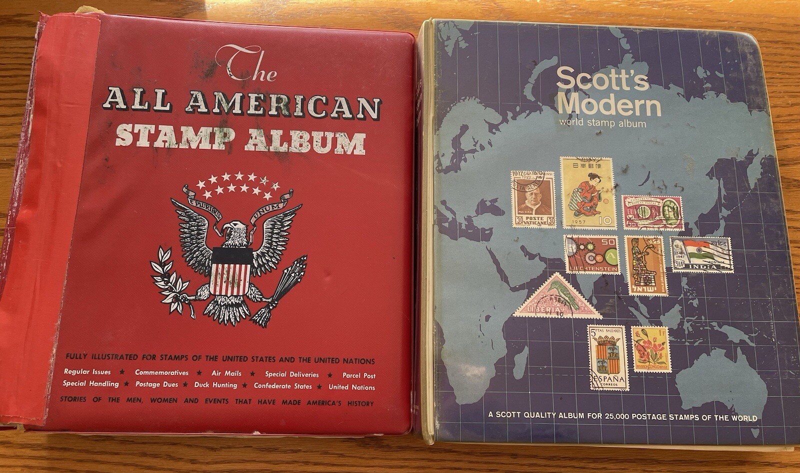 Scott's Modern World Stamp Album & The All American Stamp Album - 100s ...