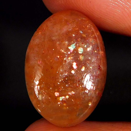 Natural Shine Amazing Red Sunstone Oval Cabochon Loose Gemstone 12 ...