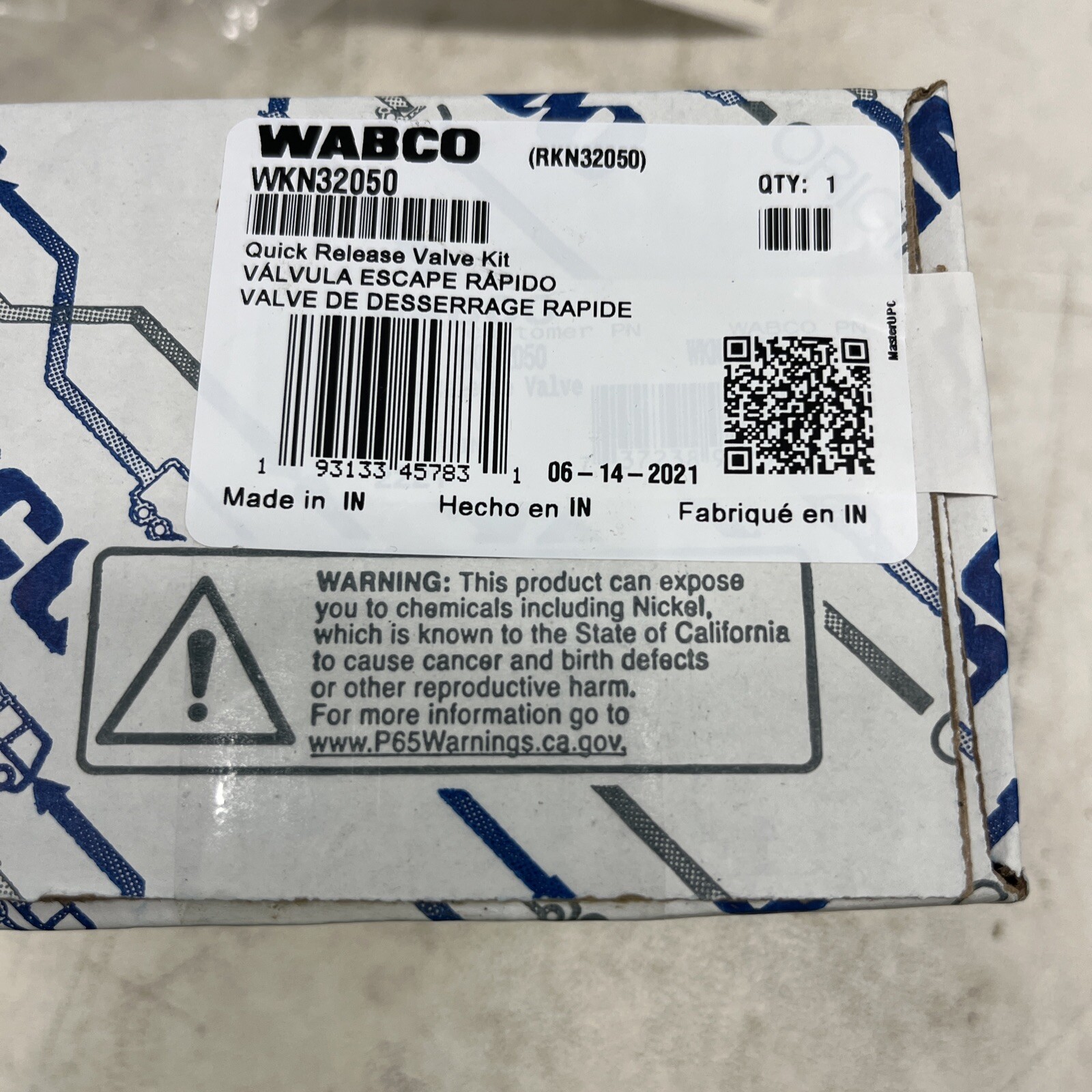 Meritor WABCO RKN32050 Quick Release Valve for sale online | eBay