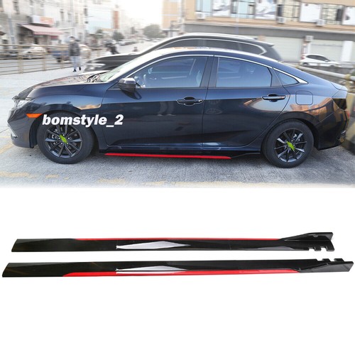 78.7" Red Line Side Skirt Splitter Rocker Panels Lip For Toyota Matrix ...