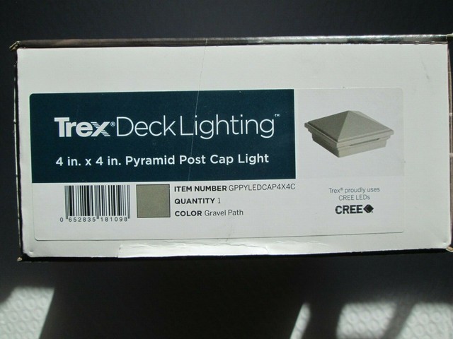 Trex LED Post Cap Light Pyramid Style Classic White - WTPYLEDCAP4X4C ...