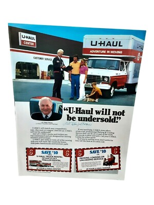 1984 U-Haul Print Ad Truck Rental Moving Service Promo Coupons Family ...