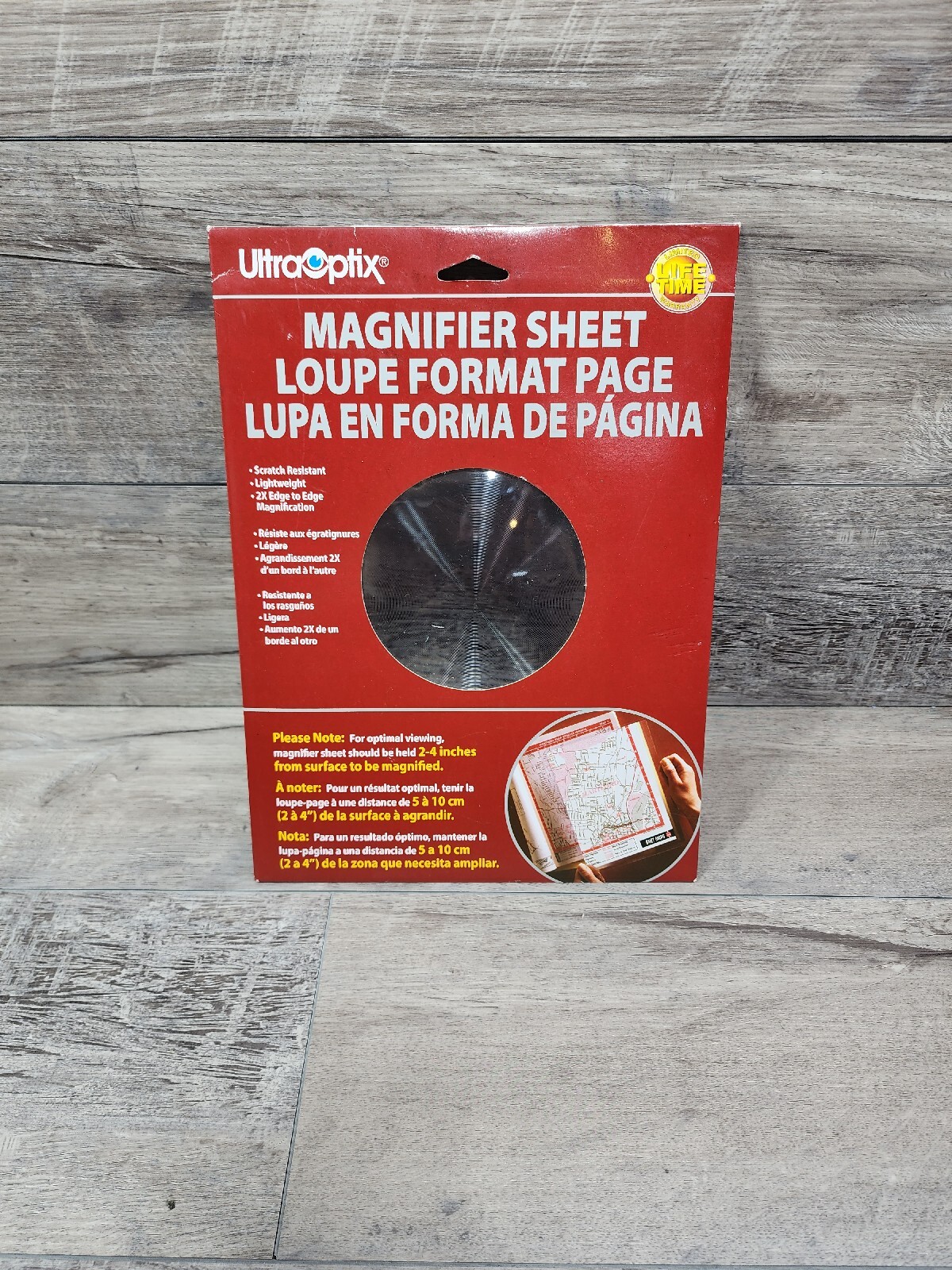 Ultra-Optix Magnifier Sheet 2x Magnification 8 1/4" X 11" Lens ...