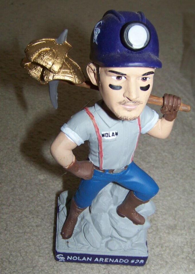 Colorado Rockies 2016 Nolan Arenado bobblehead Gold Glove Miner bobble ...