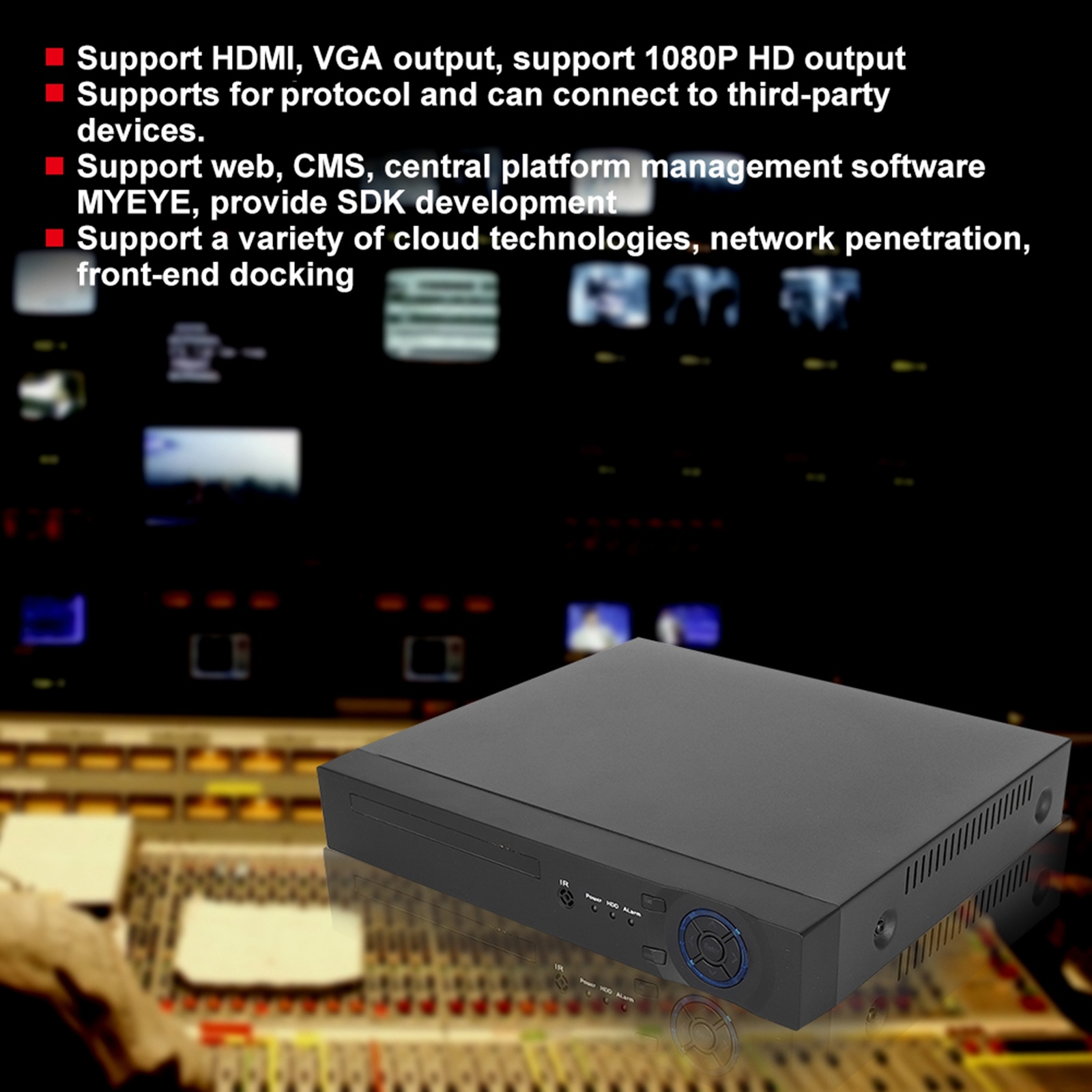 6‑in‑1 Coaxial NVR Network Video Hard Disk Recorder AHD/TVI/CVI/CVBS/IP ...