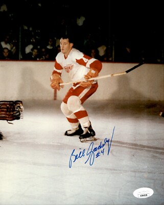 Bill Gadsby Signed Detroit Red Wings 8x10 Photo JSA COA AD64928 | eBay