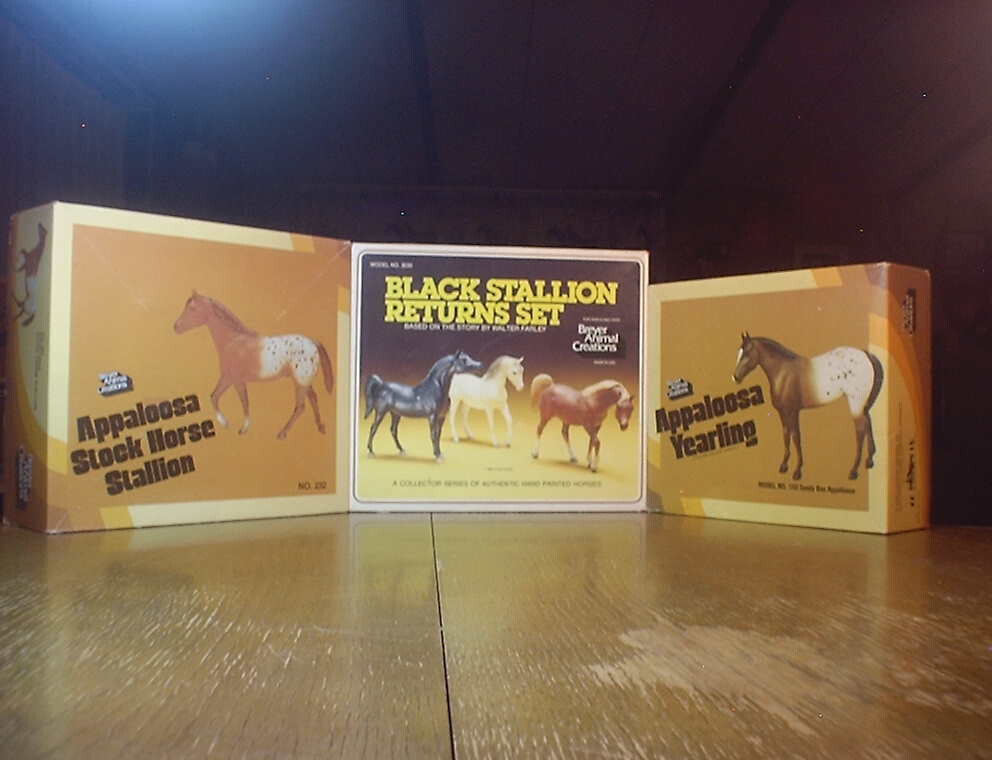 SET OF 3 VINTAGE BREYER EMPTY HORSE PICTURE BOXES #103 APPY,# 232 STOCK ...