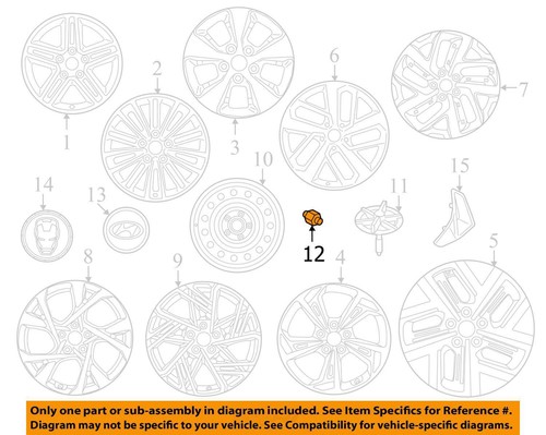 HYUNDAI OEM 07-16 Elantra Wheel-Lug Nut 5295014140 | eBay